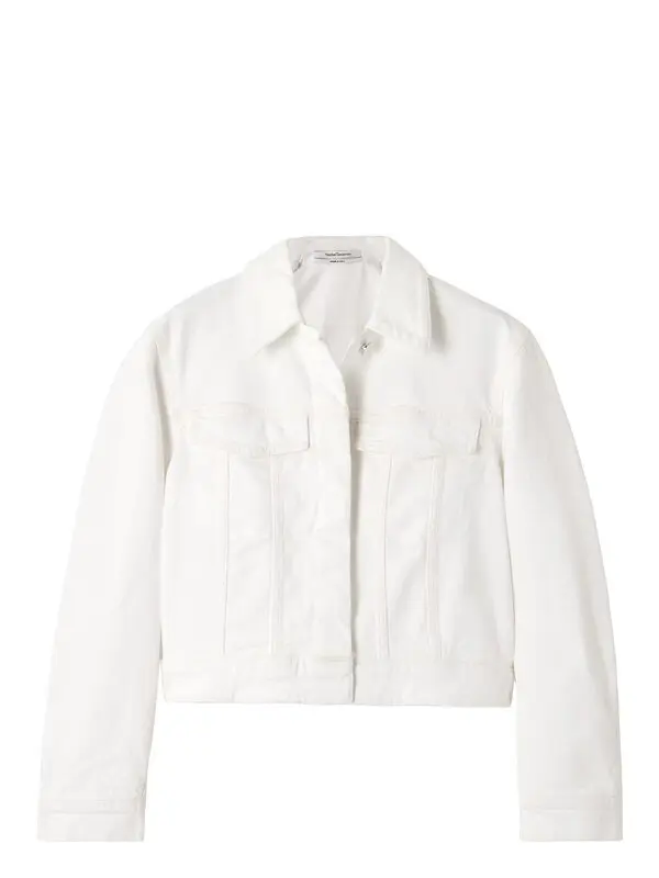 Another Tomorrow Organic Denim Trucker Jacket - White