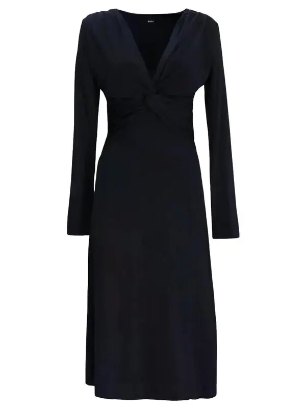 Hugo Boss Knot-detailed Midi Dress - Blue