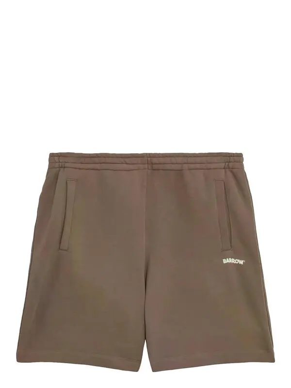 BARROW Logo-print Track Shorts - Brown