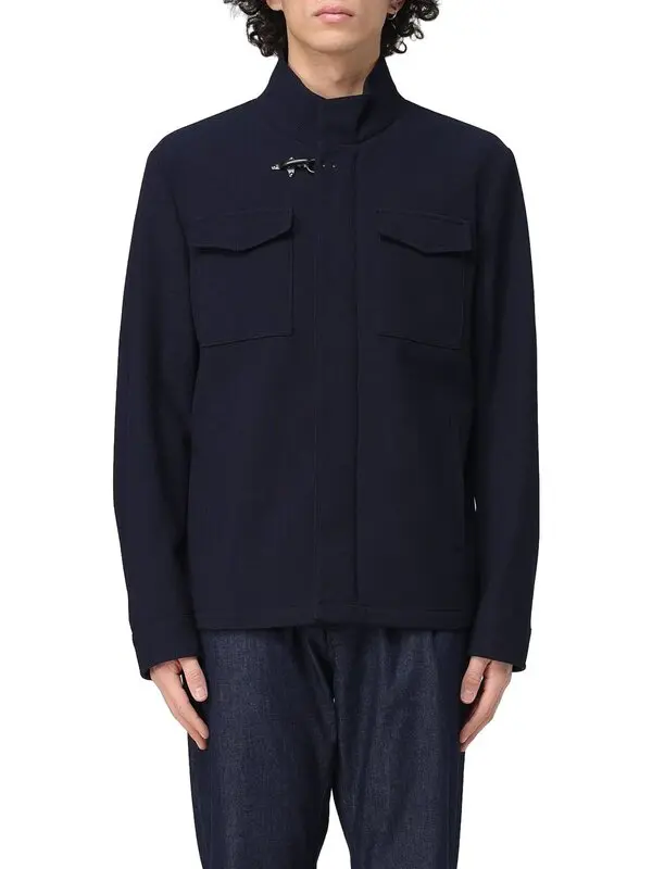 FAY Textured Jacket - Blue