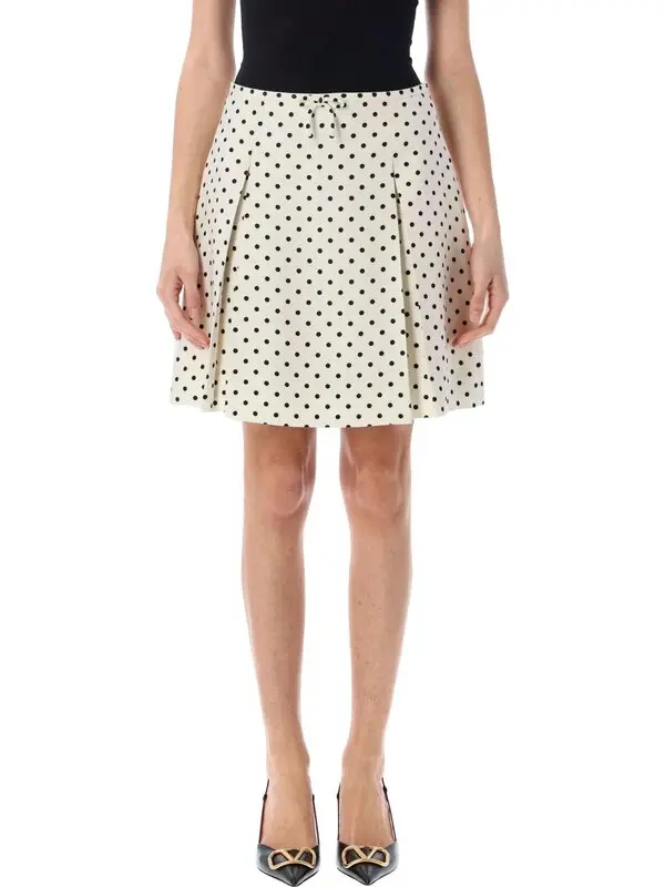 Valentino Garavani Polka Dot Skirt - White