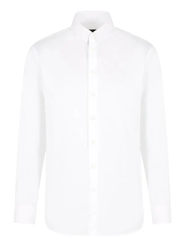 Giorgio Armani Luxury Cotton Twill Shirt - White