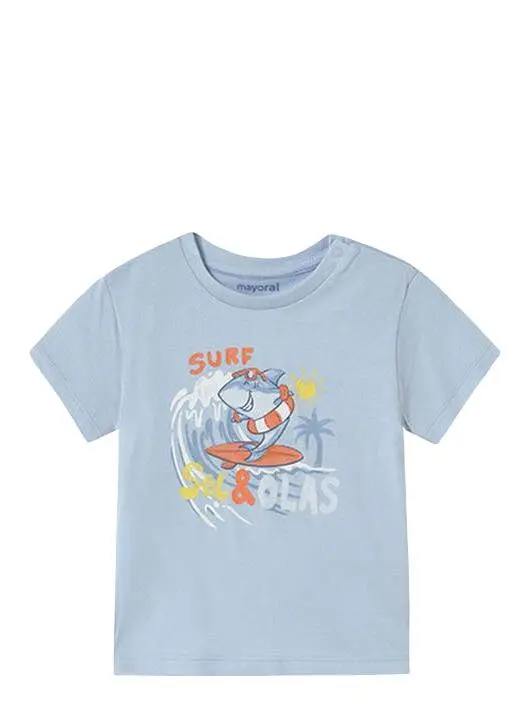 MAYORAL Surfing Shark T-shirt - Blue