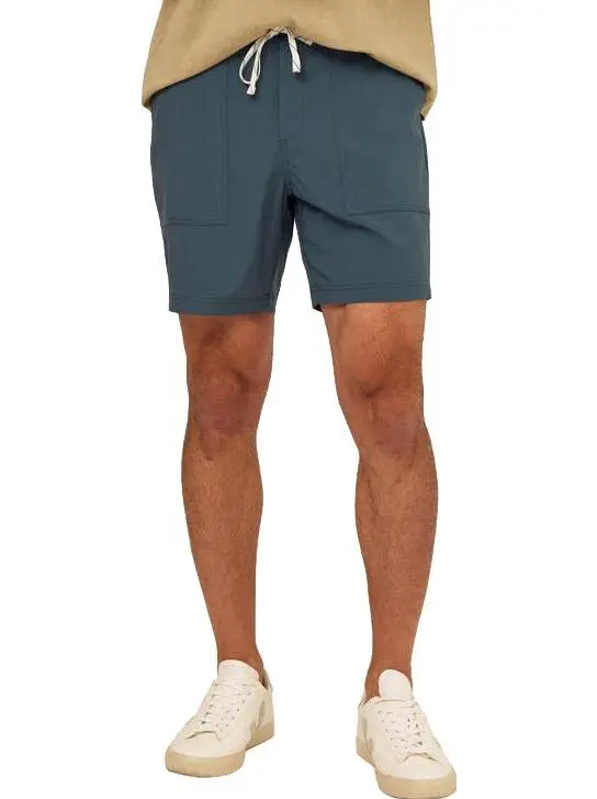 THREADS 4 THOUGHT Flat Front Stretch Drawstring Shorts - Peacock