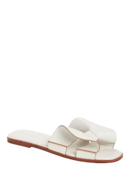 CECELIA NEW YORK Wendy Leather Slide Sandal - Alabaster