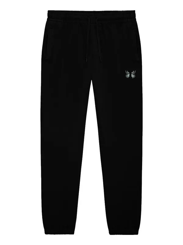 DALIX Butterfly Heavyweight Fleece Sweatpants - Black