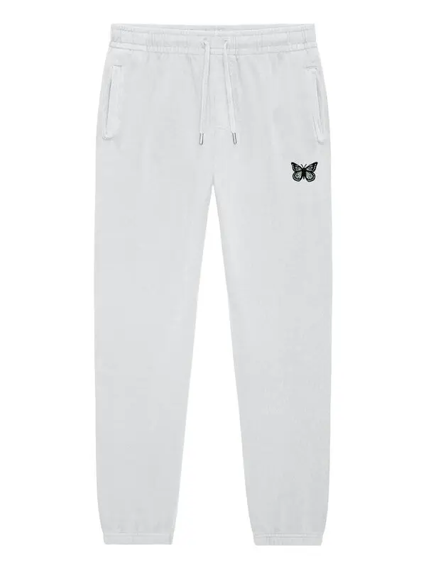 DALIX Butterfly Fleece Sweatpants - Lunar Gray