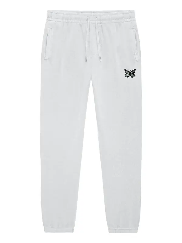 DALIX Butterfly Fleece Sweatpants - Lunar Gray