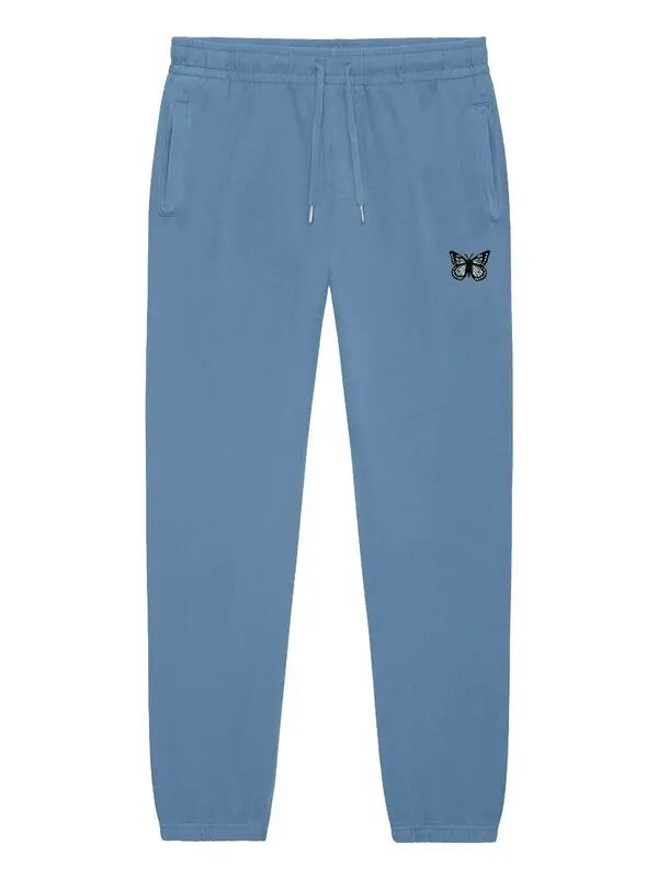 DALIX Butterfly Fleece Sweatpants - Pebble Blue