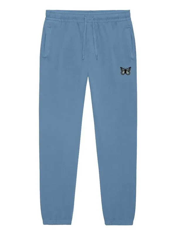 DALIX Butterfly Heavyweight Fleece Sweatpants - Pebble Blue