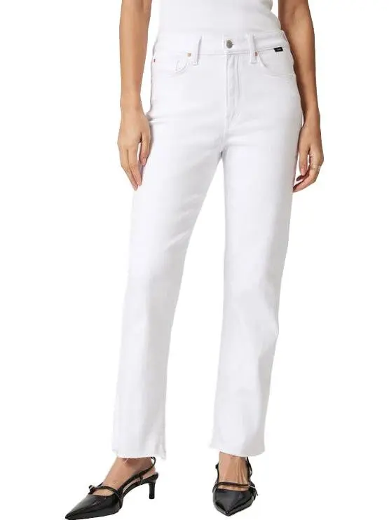 MAVI New York High-rise Straight-leg Jeans - White Flex Blue