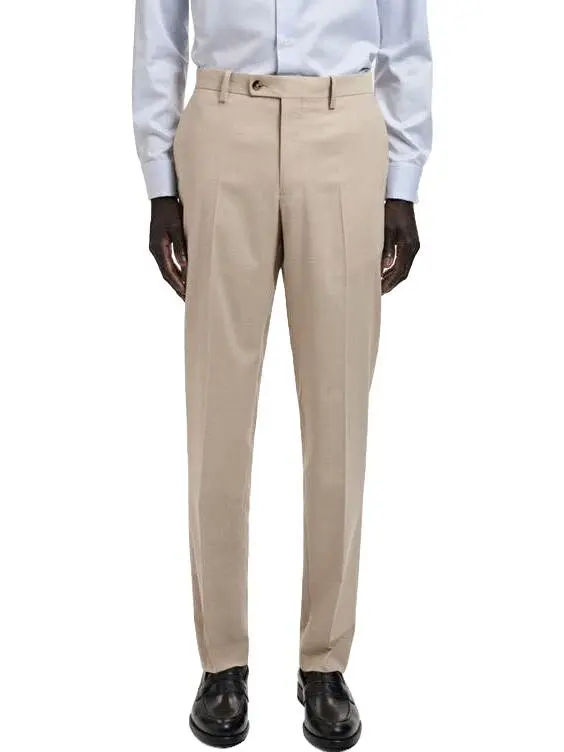 Mango Milan Slim Fit Suit Pants - Beige