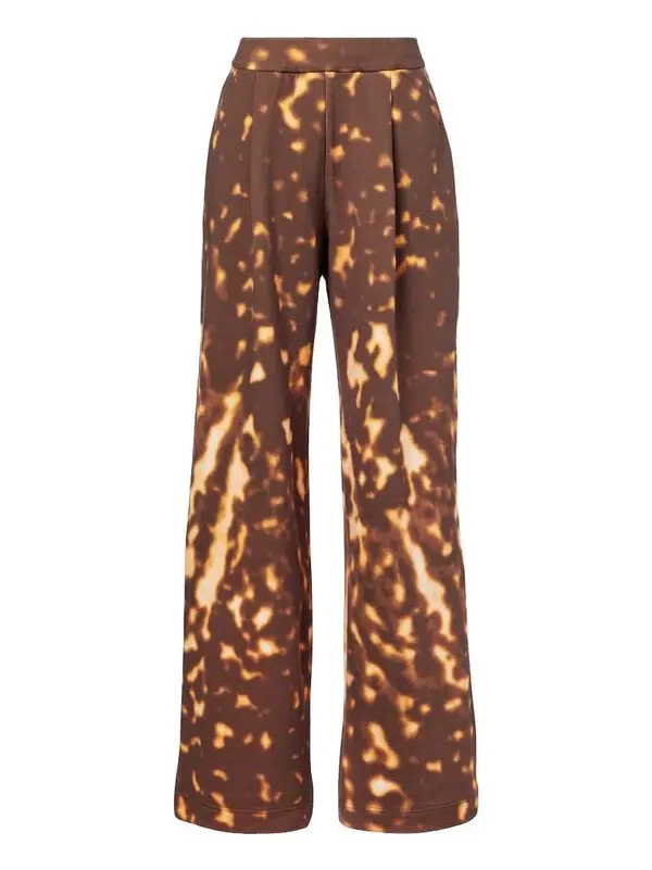 Dries Van Noten Printed Wide-leg Pants - Brown