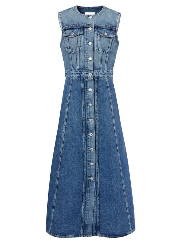 Citizens Of Humanity Idalene Denim Midi Dress - Blue