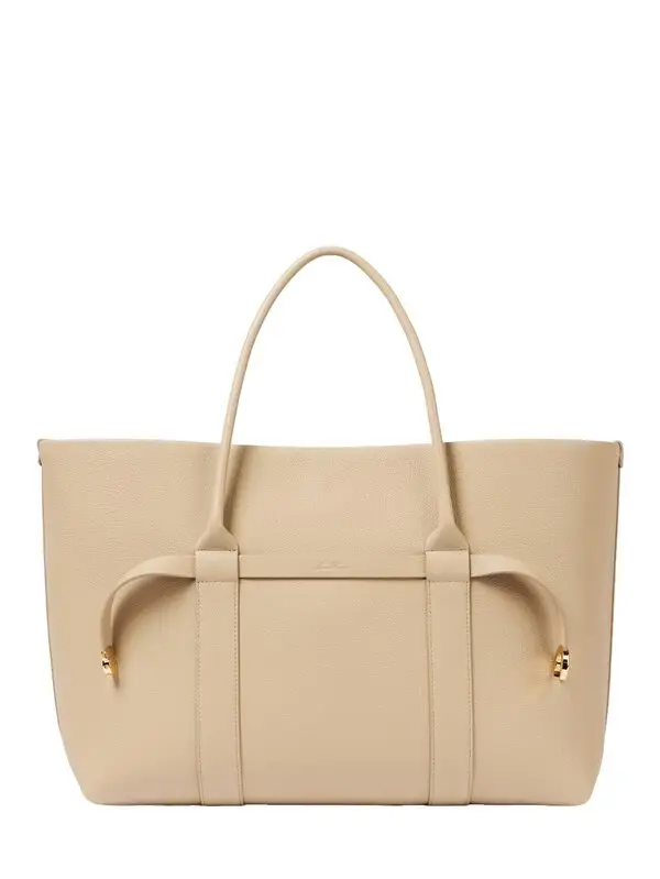 Loro Piana Ghiera Large Leather Tote Bag - Beige