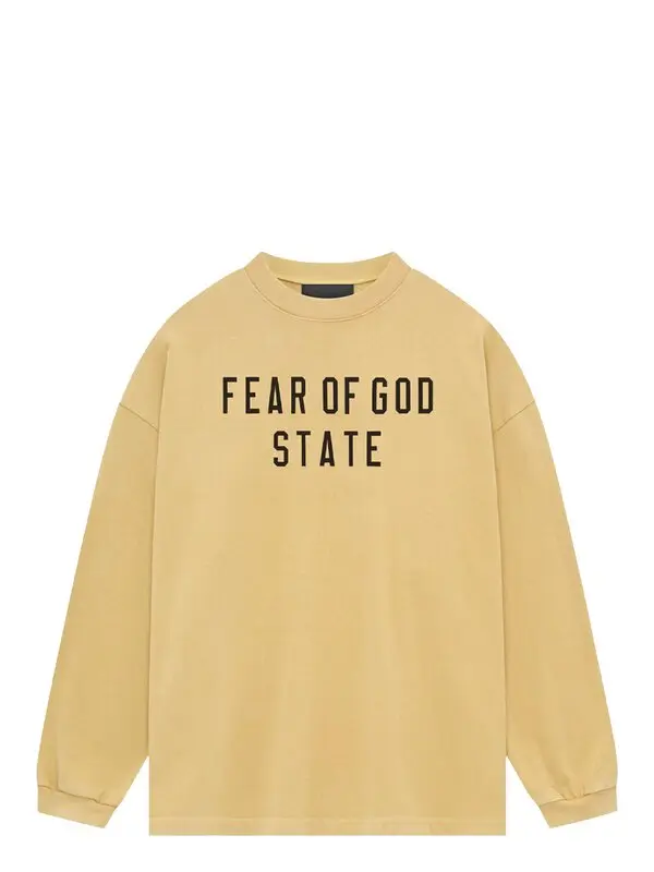 Fear Of God Heavy Long-sleeve Tee 'amber - Yellow