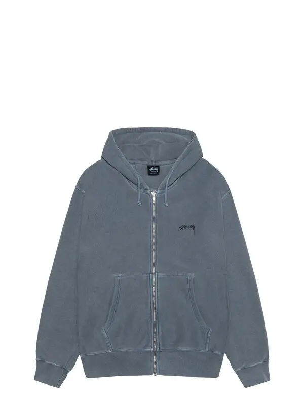 StÜssy Pigment Dyed Buana Zip Hoodie - Blue