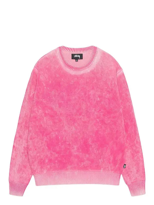 StÜssy Faded Knit Crewneck - Pink
