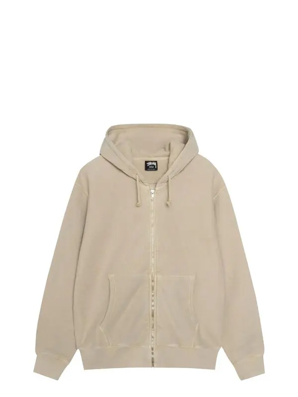 StÜssy Pigment Dyed Buana Zip Hoodie - Tan