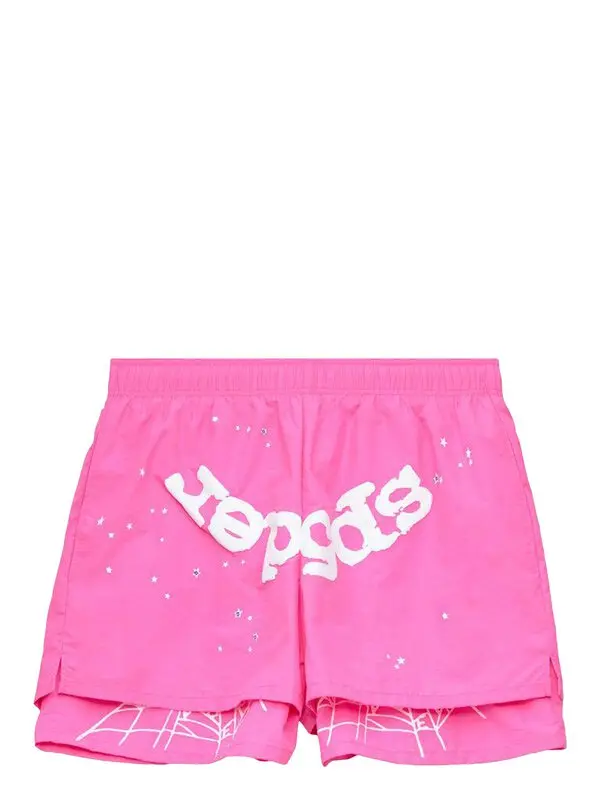 SP5DER Og Web Double Layer Short - Pink