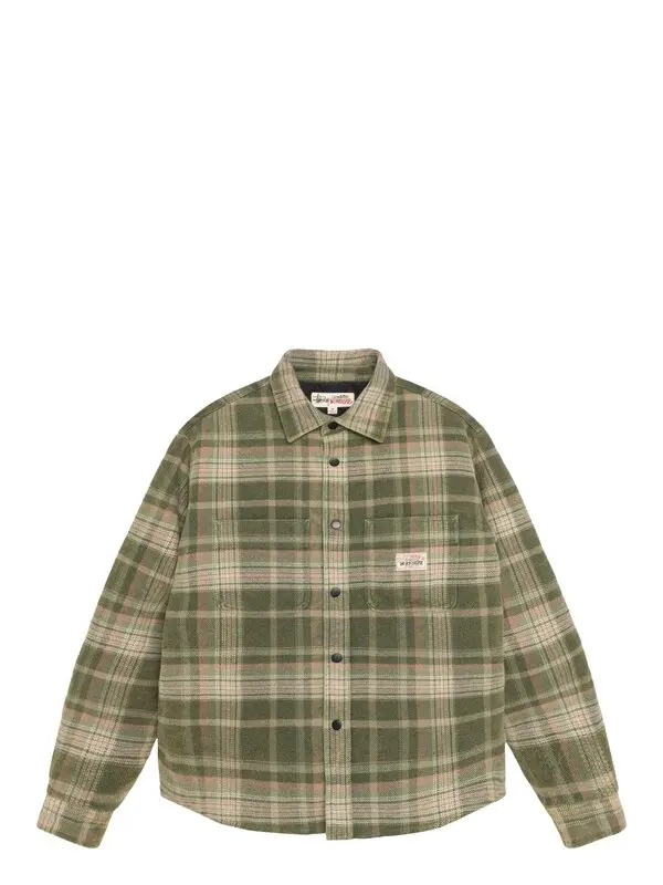StÜssy Heavy Washed Plaid Long-sleeve Shirt - Green