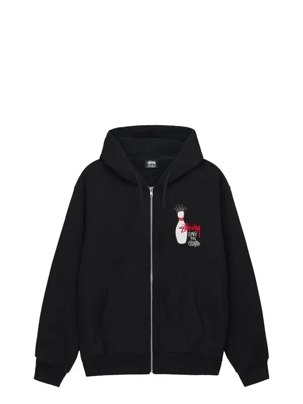 StÜssy Kingpin Zip Hoodie - Black