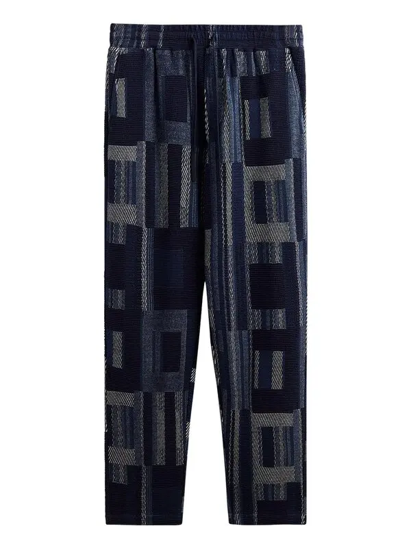 Kith Geometric Knit Elmhurst Pant 'nocturnal - Blue