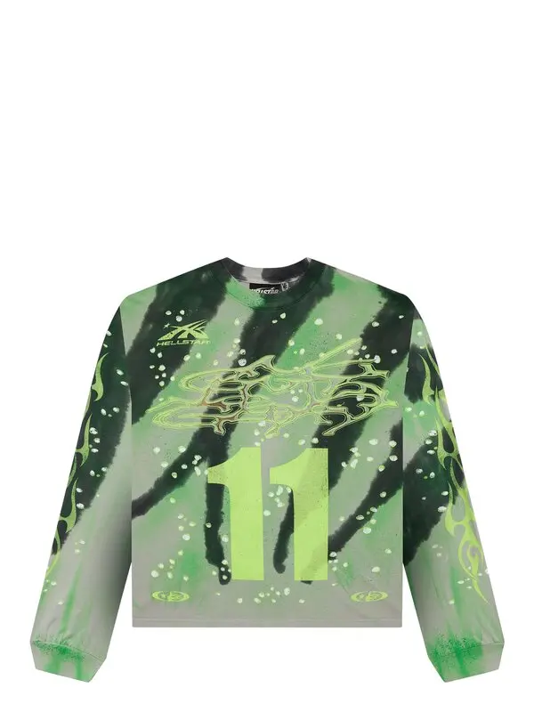 HELLSTAR Tye-dye Moto Long-sleeve - Green