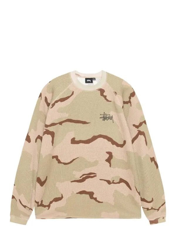 StÜssy Raglan Thermal Long-sleeve Crew 'sand - Tan