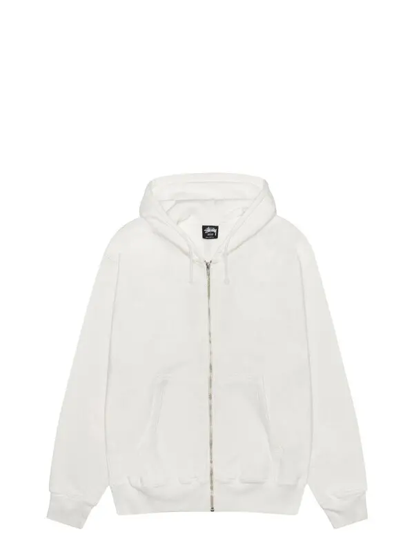 StÜssy Pigment Dyed Buana Zip Hoodie - White