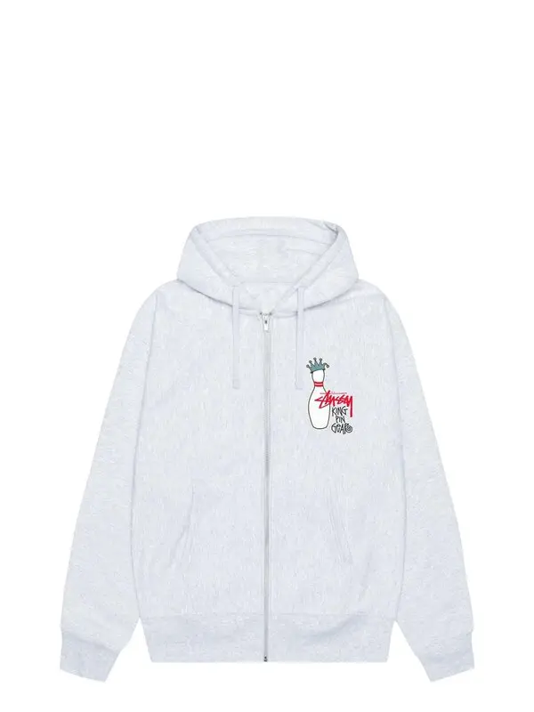 StÜssy Kingpin Zip Hoodie - Grey