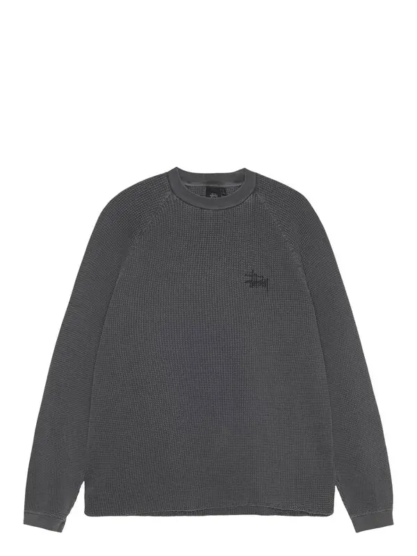 StÜssy Raglan Thermal Long-sleeve Crew 'washed - Black