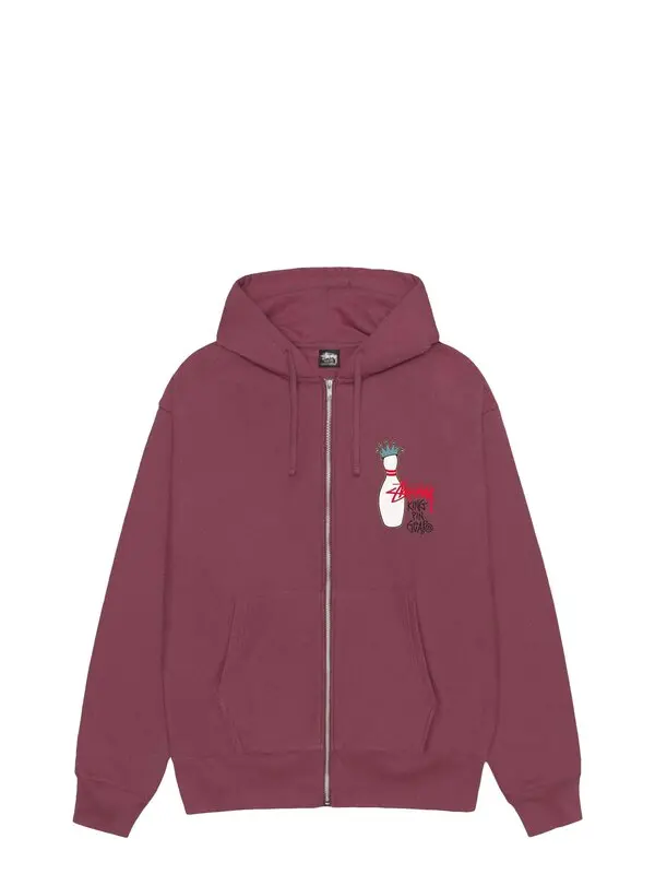 StÜssy Kingpin Zip Hoodie - Red