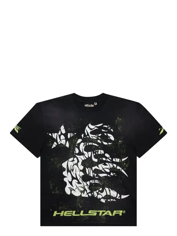 HELLSTAR Thorn Glitter T-shirt 'green - Black