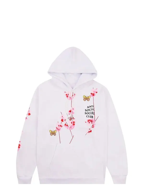 ANTI SOCIAL SOCIAL CLUB Kkoch Butterflies Embroidered Hoodie - White