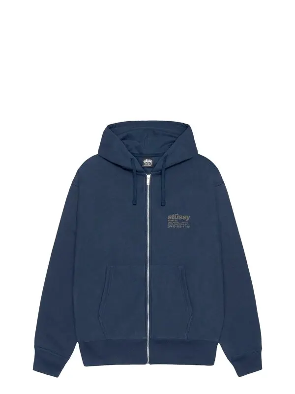 StÜssy Dna Zip Up Hoodie - Blue