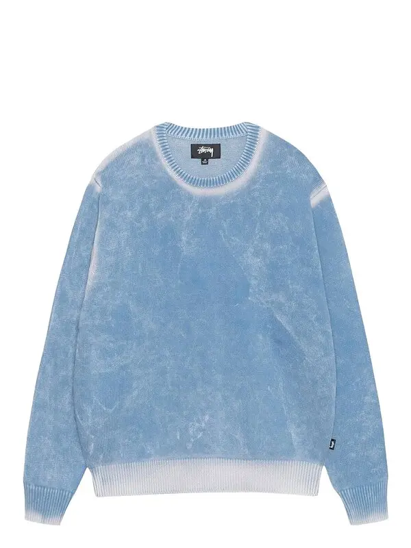 StÜssy Faded Knit Crewneck - Blue