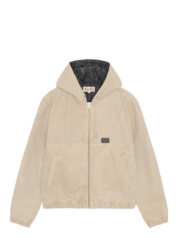 StÜssy Canvas Needle Punch Work Jacket - Tan