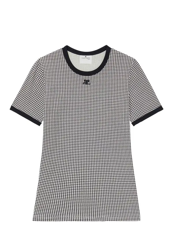 COURREGES Houndstooth T-shirt - Multicolor