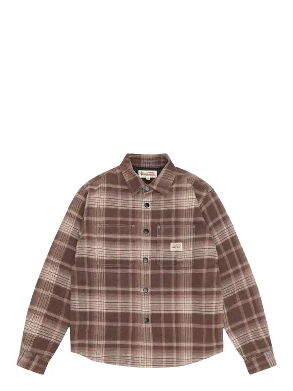 StÜssy Heavy Washed Plaid Long-sleeve Shirt - Brown