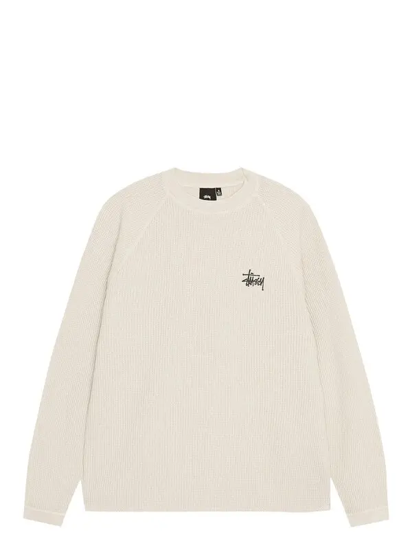 StÜssy Raglan Thermal Long-sleeve Crew 'bone - Cream