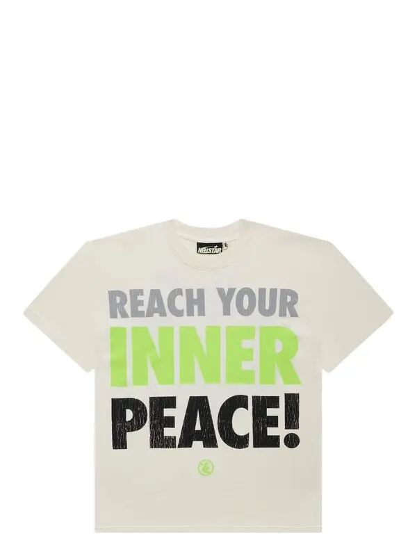 HELLSTAR Peace T-shirt 'white - Cream