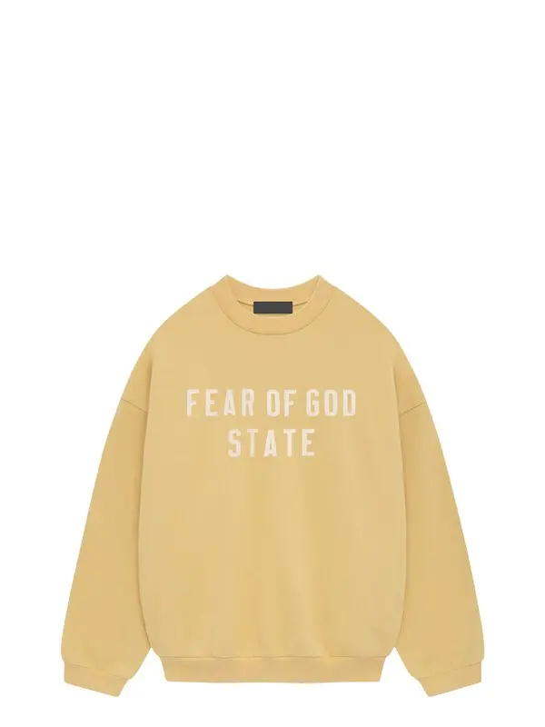 Fear Of God Heavy Fleece Crewneck 'amber - Yellow