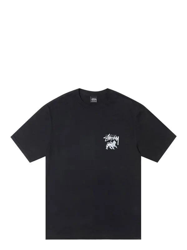 StÜssy Pigment Dyed Rasta Lion Tee - Black