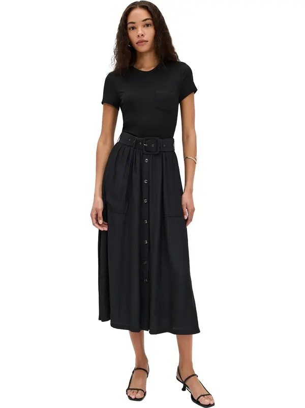 Ramy Brook Sylvie Midi Dress - Black