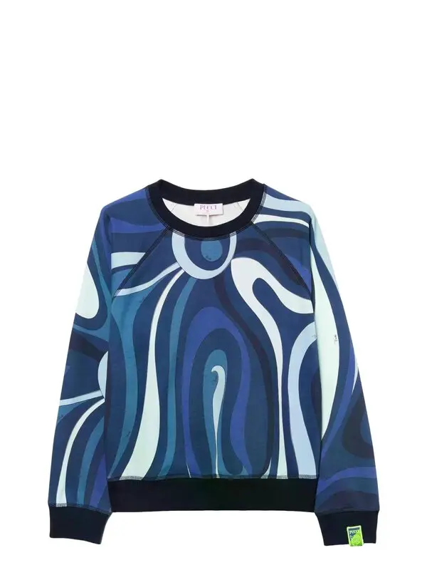 Emilio Pucci Marmo-print Sweatshirt - Blue