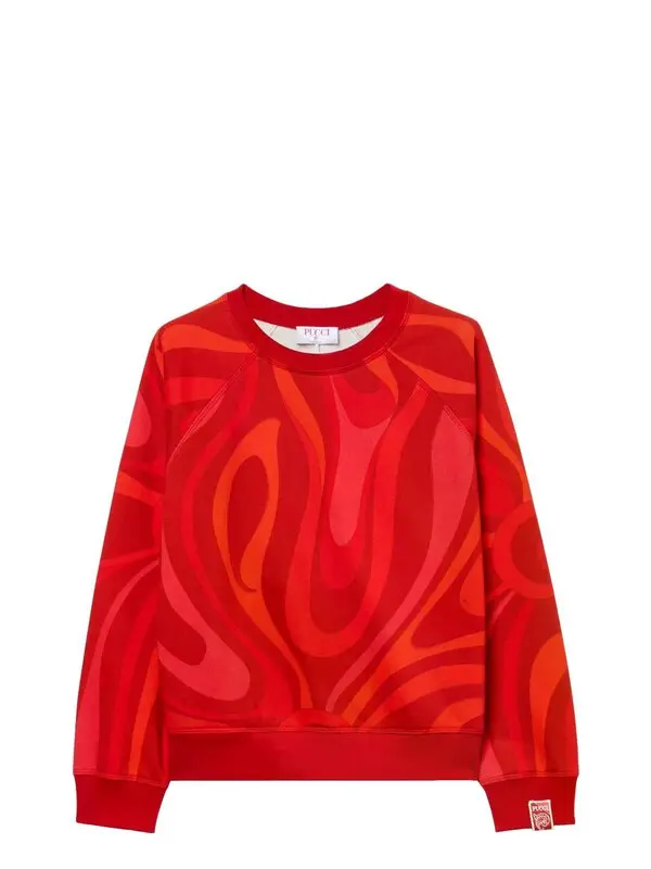 Emilio Pucci Marmo-print Sweatshirt - Red