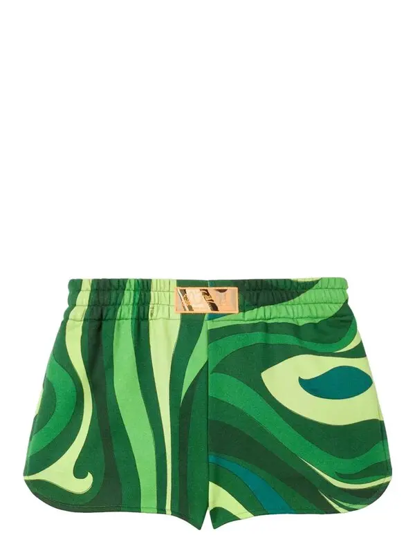 Emilio Pucci Marmo-print Shorts - Green