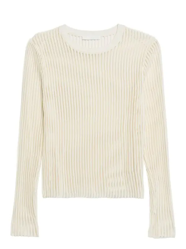 Helmut Lang Sheer Stripe Top - Ivory