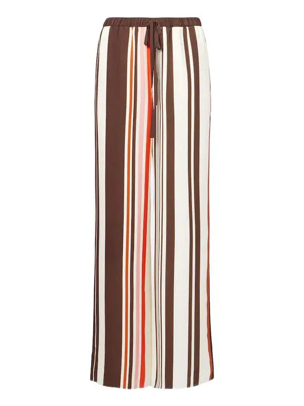 SIR. Thistle Silk Satin Wide-leg Pants - Multicoloured